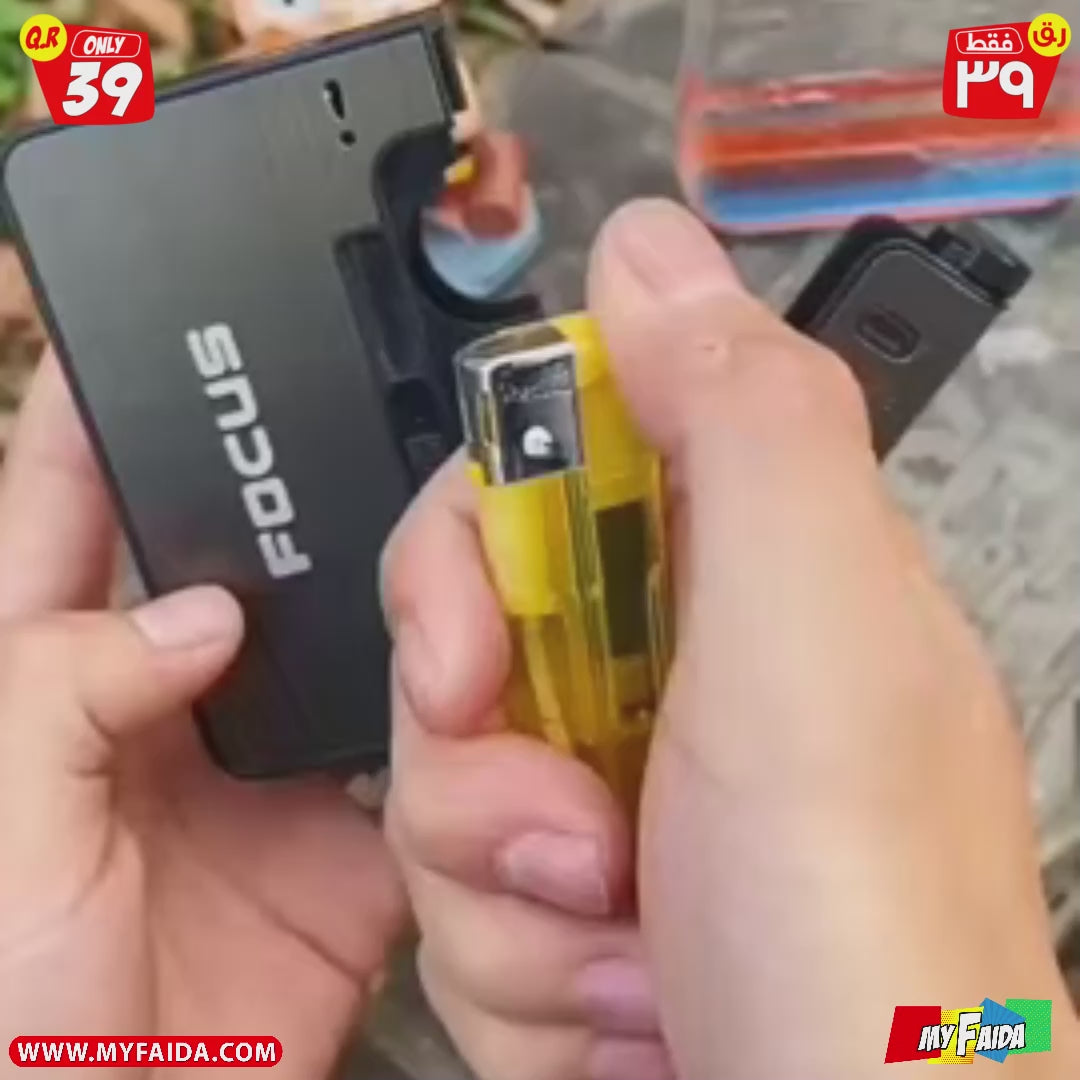 FOCUS CIGARETTE CASE WITH LIGHTER – myFaida